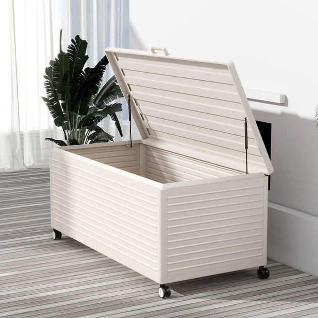 Large Outdoor Storage Chest with Wheels|Minimalist Design & Easy ...